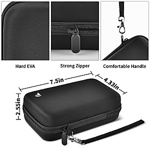 PAIYULE Travel Case Compatible with Gillette Heated Razor for Men, Starter Shave Kit Storage Holder for Blade Refills, Clipper Guards, Charging Dock and Accessories-Black(Box Only)