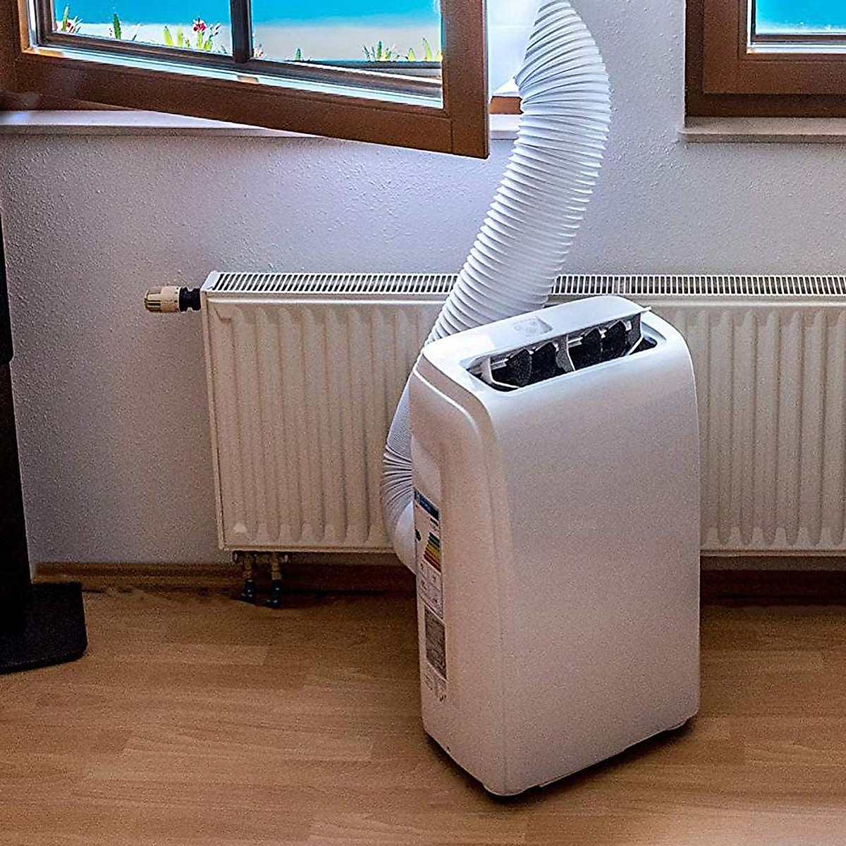 Bysameyee Portable Air Conditioner Hose Extention Coupler, Universal 5.9 Inches (150MM) AC A/C Exhaust Vent Hose Connector Coupling Fits Clockwise and Counter-Clockwise 5.9” Thread Hose