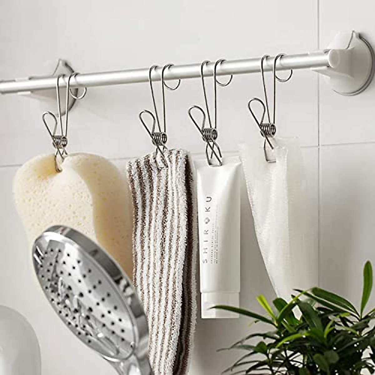 Clothes Pins Metal Clips Heavy Duty: Stainless Steel Clothespins Laundry Clips & Hanging Clips Durable Clamp Clothes Pegs for Outdoor Clothesline Home Kitchen Travel Office Photos Food Bag