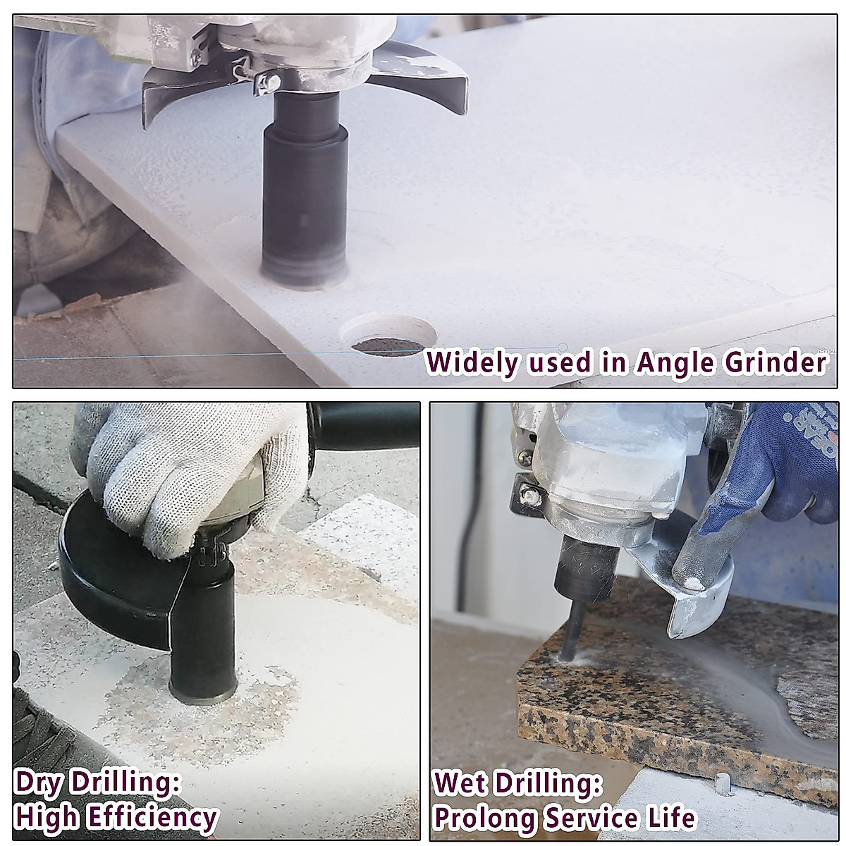 FACHLICH Diamond Core Drill Bit - 1-3/8" Granite Hole Saw 35mm Dry Core Bit for Dry Drilling Concrete Granite Marble Laser Welded