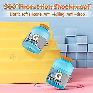 3 Pack Drink Cases for AirPods Case 2nd Generation, Funny Soft Silicone Fashion Cartoon Food Skin Protective Cover, Sport Drinks Water Cute Fun for Apple AirPod 2/1 Women Girls Boys with Keychain