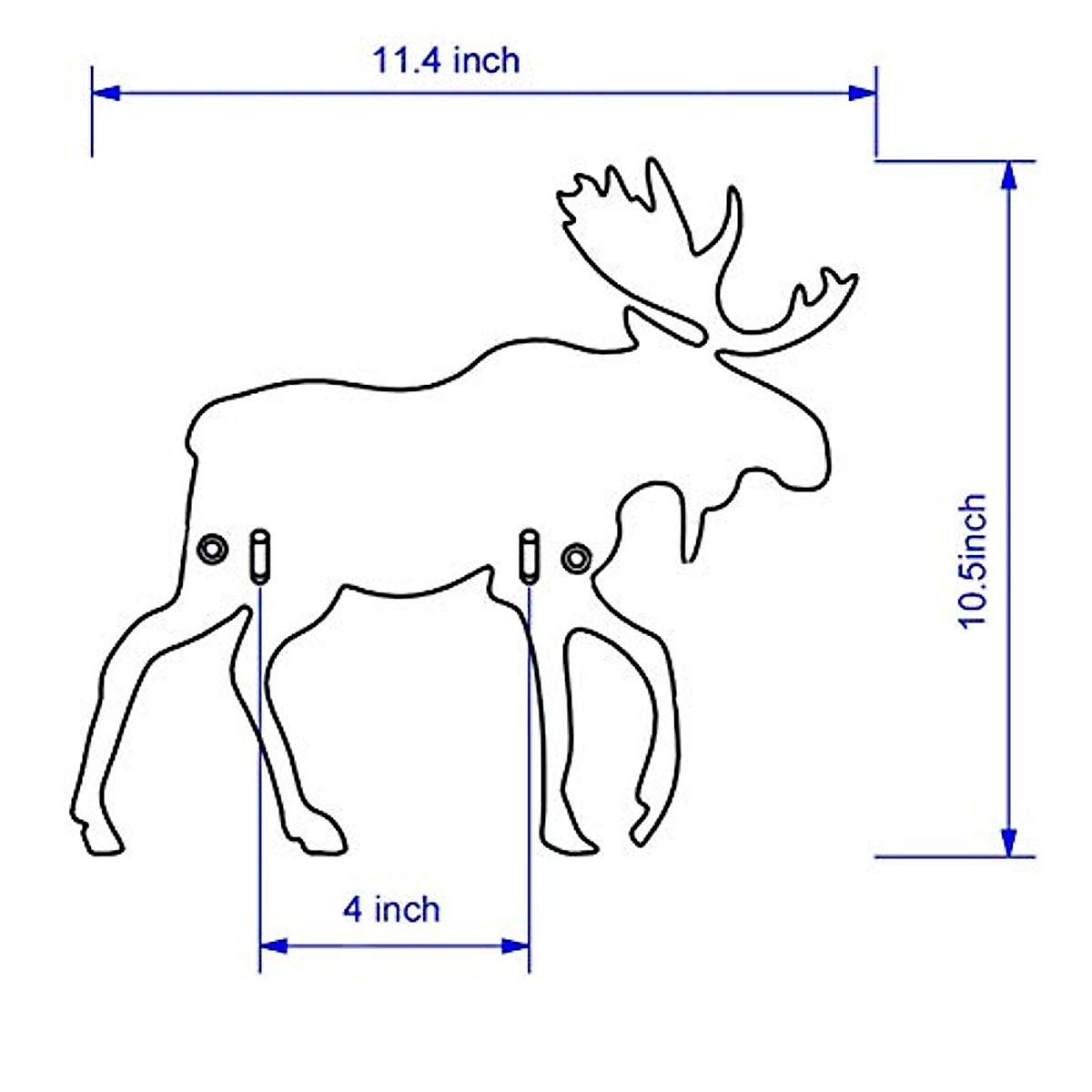 ABLinox Moose Hooks for Hanging, Bath Towel Hooks, Rustic Hooks, Black Metal Country Farmhouse Décor