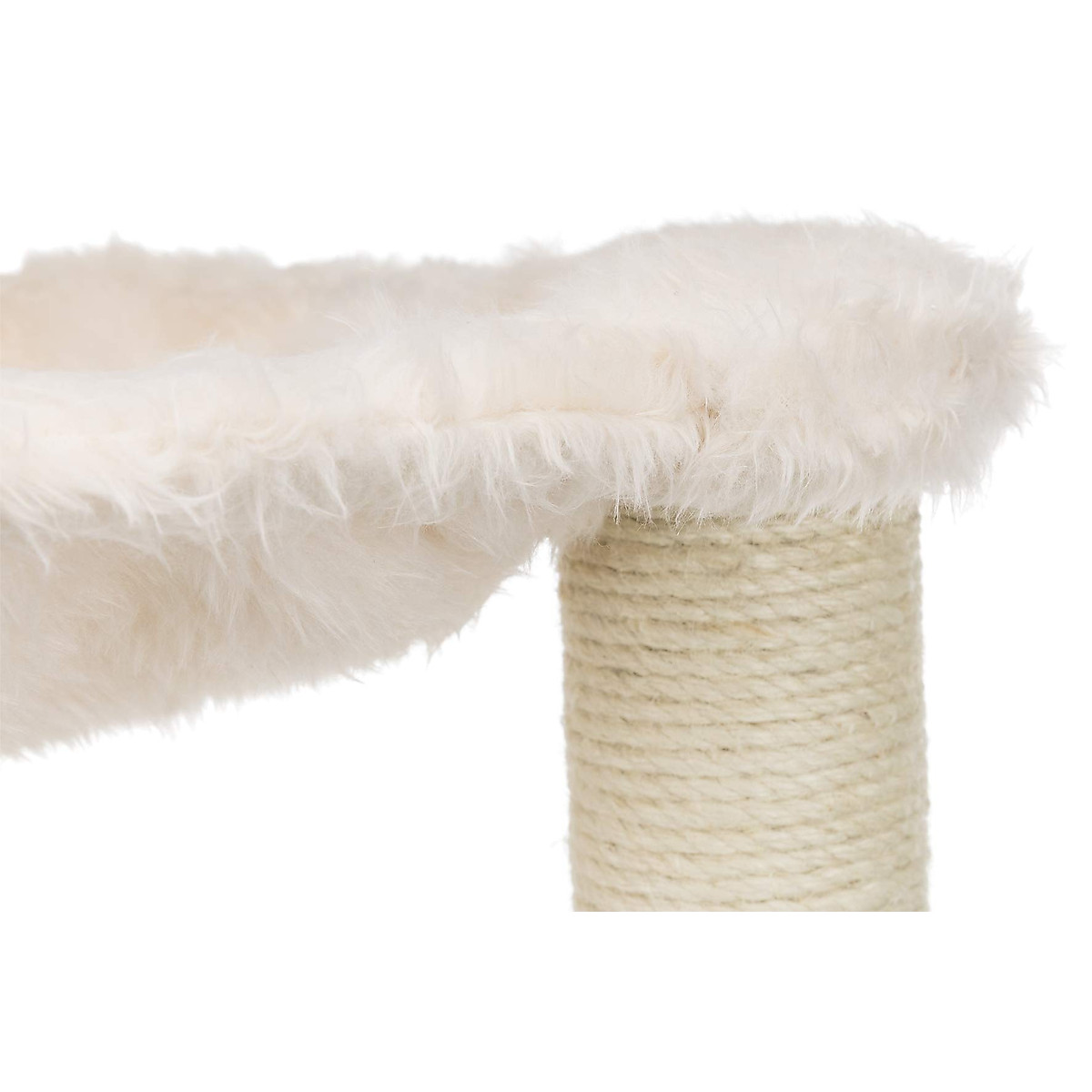 TRIXIE Baza Scratching Post with Hammock | 18" Base. Color: Cream