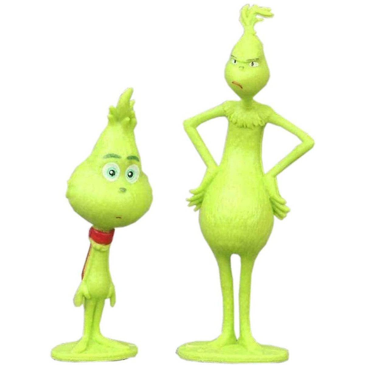 12pcs Green Monster Stole Christmas Cake Topper Action Figure Toy Dolls Set PVC Model Collections Chrismas Decoration