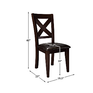 Homelegance Crown Point Dining Chair (Set of 2), Merlot