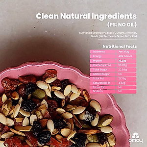 Omay Foods Strawberry Blast Trail Mix, 160G