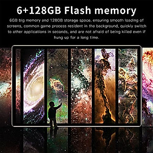 VINGVO Tablet PC, Tablet 100-240V 6G RAM 128G ROM for Home Travel (US Plug)