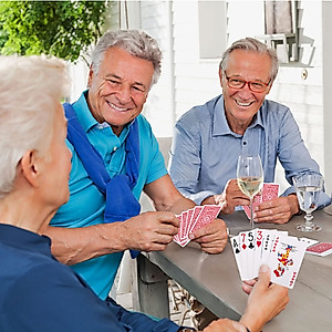 LotFancy Playing Cards, Large Print, 12 Decks of Cards (6 Black 6 Red), Jumbo Index, Poker Size, for Texas Hold'em, Blackjack, Euchre Cards Games