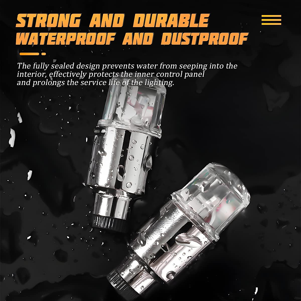 4PCS LED Car Wheel Tire Valve Caps Lights, Neon Spoke Flash Light Bulb for Bike Motorcycle, Waterproof Motion Sensors Led Lamp with 10 Extra Battery, Auto Accessories