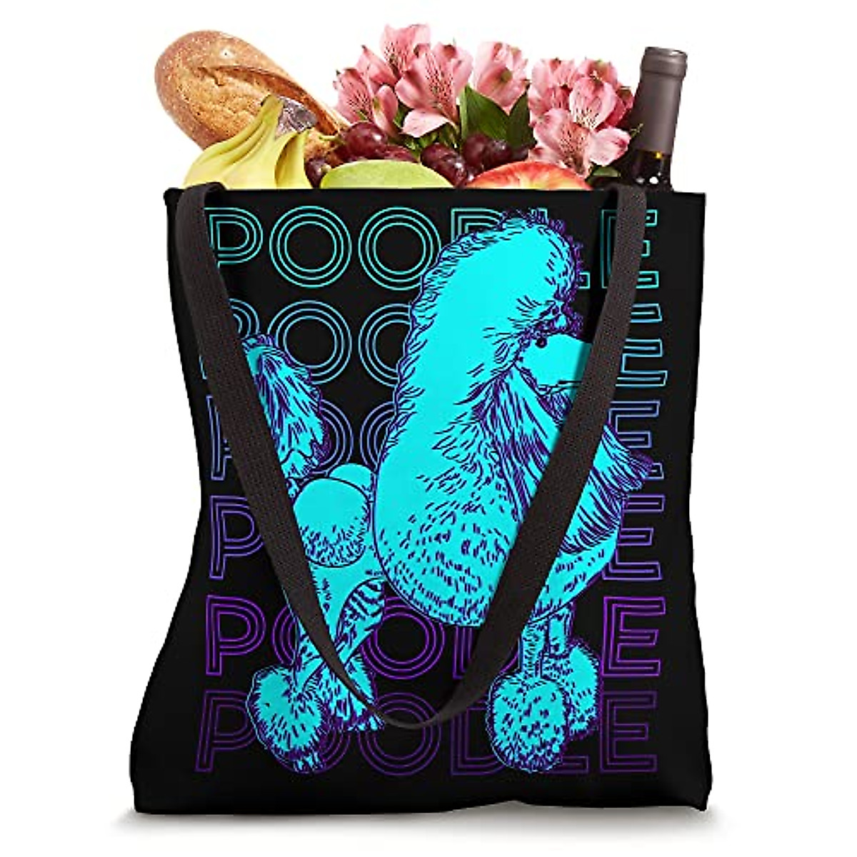 Poodle Retro Tote Bag