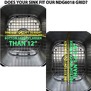 Serene Valley Sink Protector 12" x 14 1/4", Centered Drain with Corner Radius 3-1/2", NDG6018