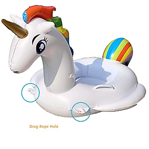 huaanlongus Baby Pool Float,Unicorn Inflatable Swimming Pool Floating Toddler Water Toys Fun for 3 4 5 6 Year Old Boy Girl,Kids Outdoor Party FloatsToy (Large)