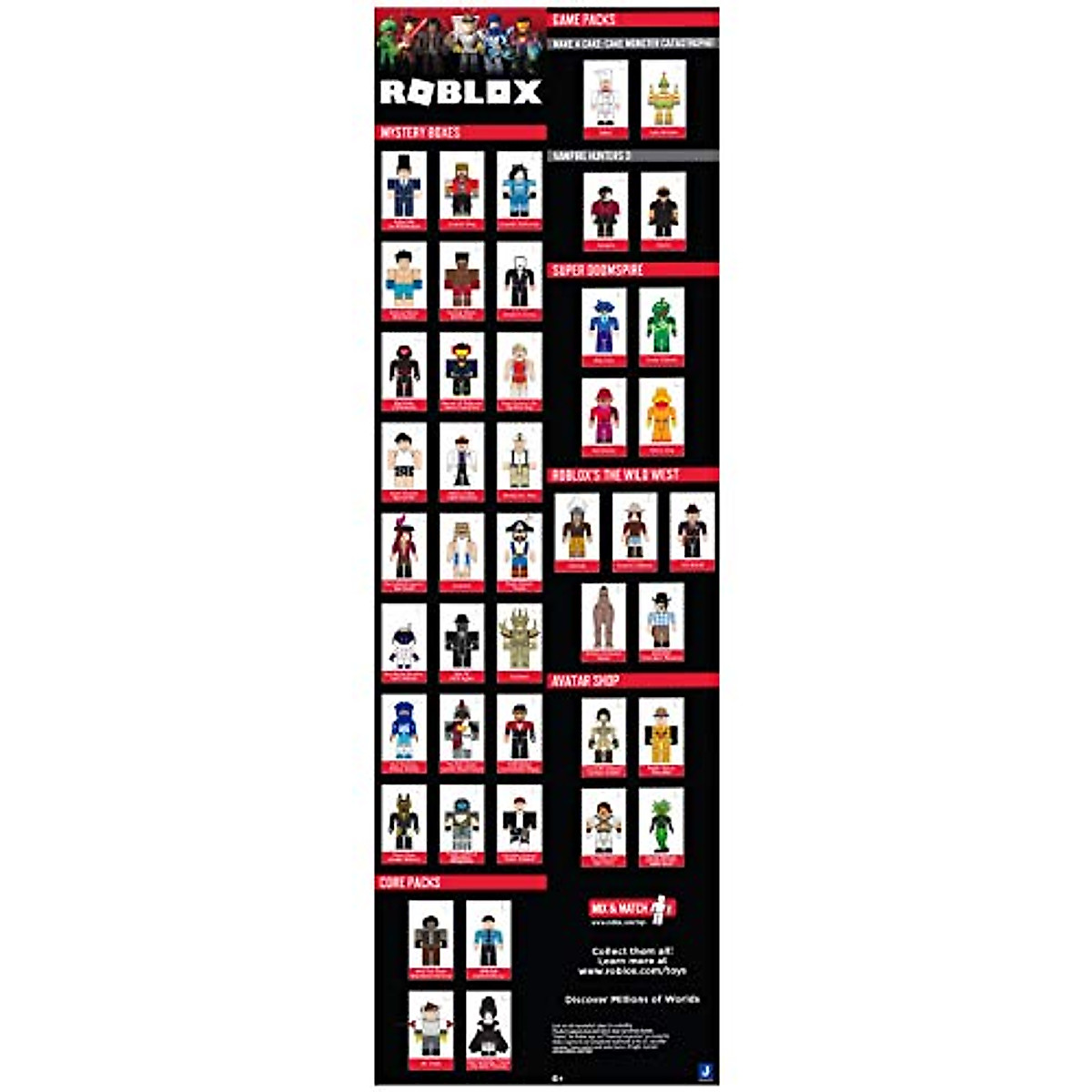 Roblox Action Collection - The Wild West Five Figure Pack [Includes Exclusive Virtual Item]