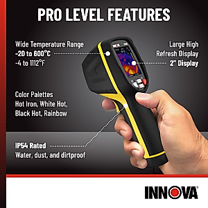 INNOVA 3360 Multi-Purpose Infrared Inspection Camera - Thermal Imaging Camera - 8.66 x 5.75 x 2.68 inches