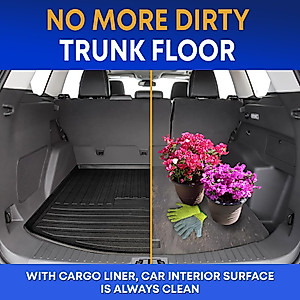 Premium Cargo Liner for Ford Escape 2013-2019 - 100% Protection - Custom Fit Car Trunk Mat - All-Season Black Cargo Mat - 3D Shaped Laser Measured Trunk Liners for Ford Escape 2013-2019