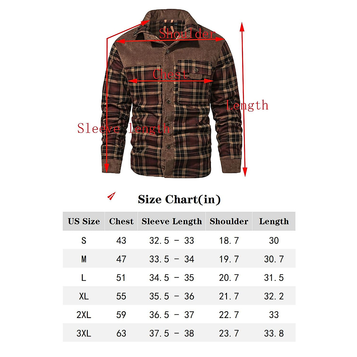 NEWHALL Men's Plaid Long sleeve flannel lined Buttoned Shirt, Winter Windproof and Warm Jacket S Dark Green