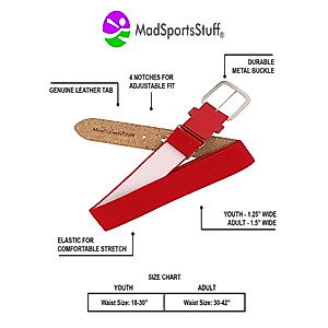 MadSportsStuff Pro Line Baseball Socks and Belt Combo (Scarlet, Small)