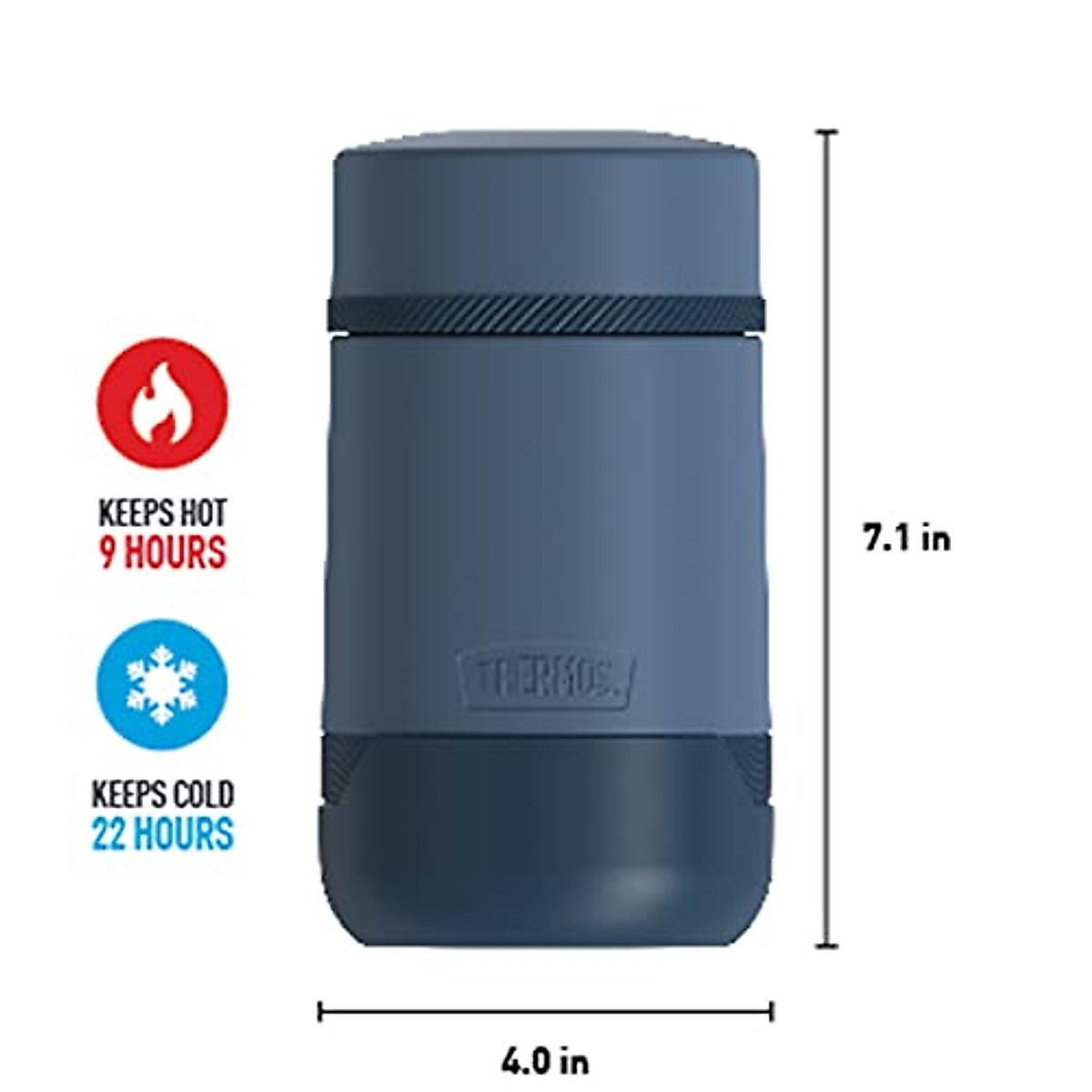 ALTA SERIES BY THERMOS Stainless Steel Food Jar, 18 Ounce, Slate