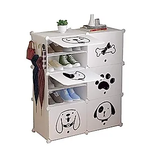 JAHH Plastic Shoe Rack, Multi-layer Space-saving Home Simple Multifunctional Simple Shoe Cabinet