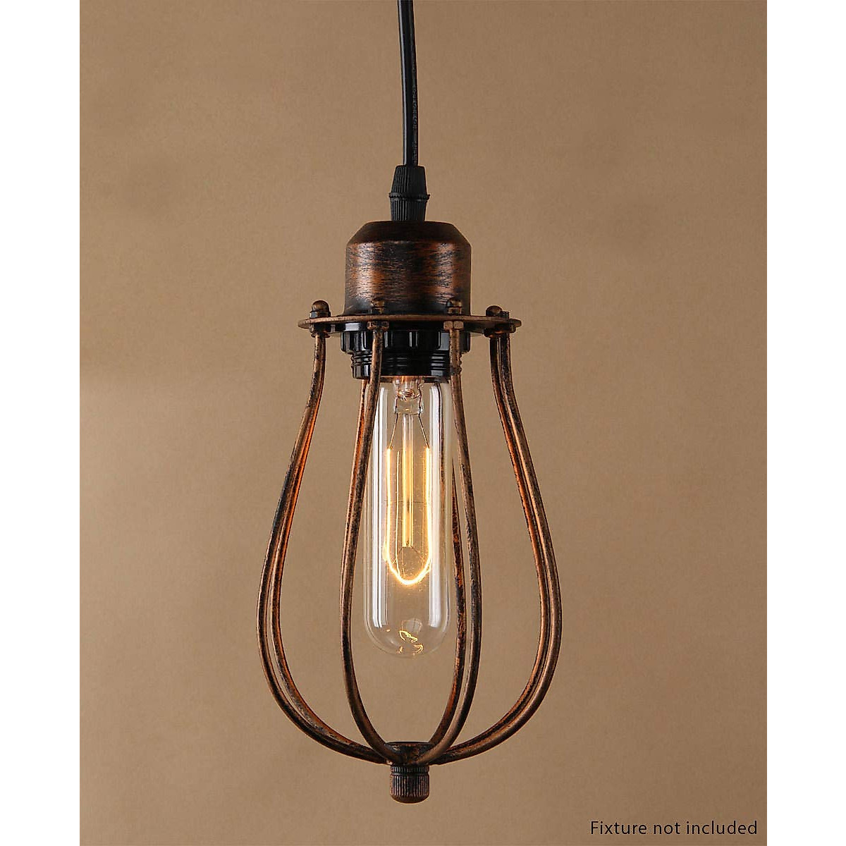 Royal Designs LB-2001-2 Clear Edison Incandescent Vintage Style 60-Watt T10 E26 120V Light Bulb, 2 pack