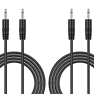 Bolvek 2 Pack 6ft 3.5mm 1/8" Male TS Mono Plug to 3.5mm Male Mono Jack Audio Cable