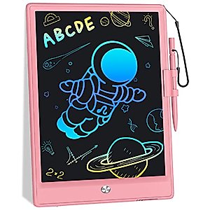 LCD Writing Tablet,10 Inch Drawing Tablet Kids Tablets Doodle Board Electronic Drawing Board for Adults and Kids Ages 3+ (Pink)