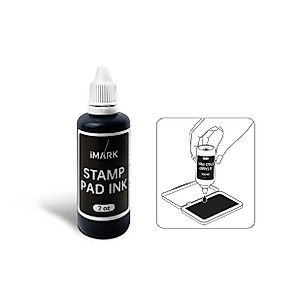 iMARK Premium Refill Ink for Self-Inking Stamps, Daters and Stamp Pads (2 oz, Black)