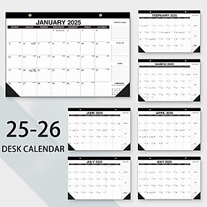2023-2024 Desk Calendar, 18 Month Desk Calendar/Wall Calendar Combo, 17" x 12", January 2023-June 2024, Highlight Holidays, Planning Calendar, Thick Paper