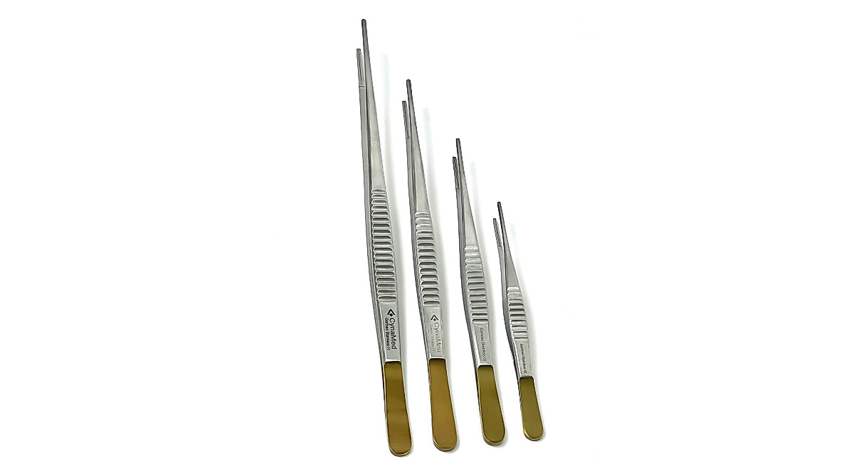German Debakey Forceps Set - Serrated Narrow Tips for Veterinary Use