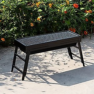 Portable Charcoal Grill and Smoker, Compact Foldable Grill for Travel, for Picnic Garden Terrace Camping Travel BBQ Barbecue Grill Style 1