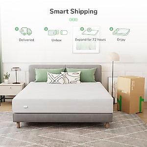 Novilla King Mattress 12 Inch Foam Mattress in a Box, High Density Base Support Foam for a Peaceful Sleep, Pressure Relief, Medium Plush King Size Mattress with Tight Top