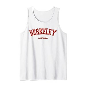 Berkeley California CA Red Letter Graphic on Berkeley Tank Top