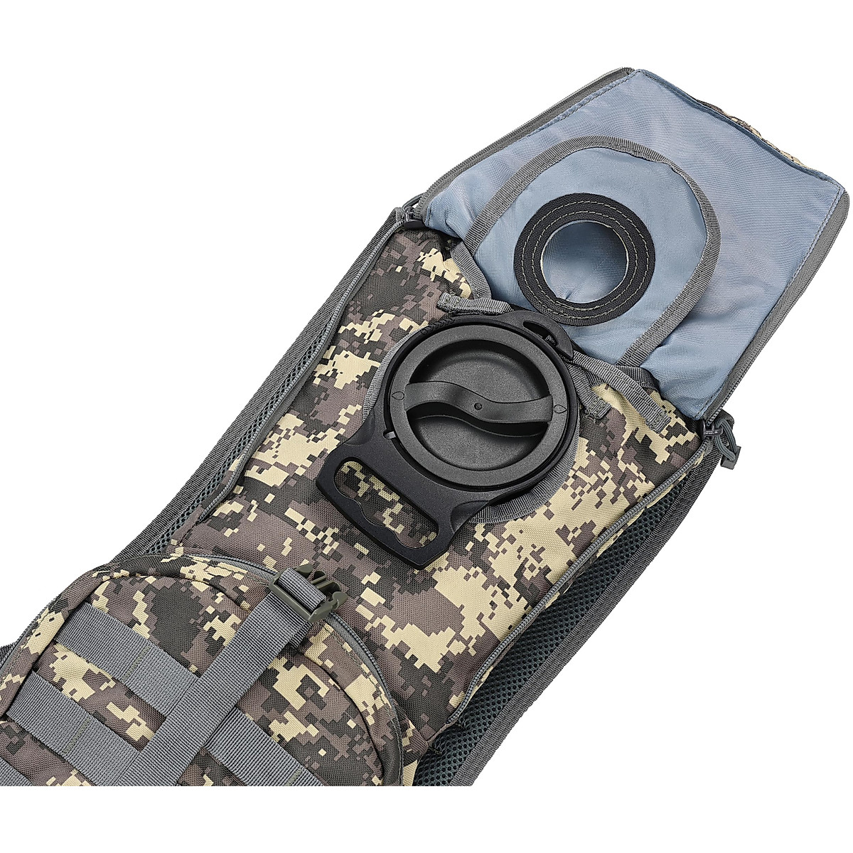 MARCHWAY Tactical Molle Hydration Pack Backpack with 3L TPU Water Bladder, Military Daypack for Cycling, Hiking, Running, Climbing, Hunting, Biking (ACU)