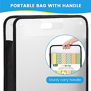 Aoibrloy 3 PCS Scrapbook Paper Storage for Holding 12 x 12 Inch Scrapbook, Black Portable Paper Storage Organizer with Handle for Storing Heat Transfer Papers Document Letter Envelope