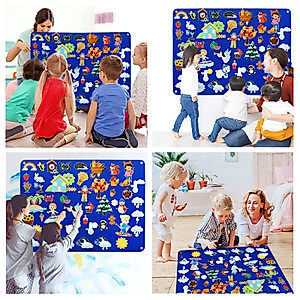 Craftstory Kids Weather Flannel Felt-Board Story for Toddlers Preschool Toys Season Weather Circle-Time Learning Centre 48 Pieces Early Educational Classroom Activity 3.5 Ft Wall Hang Gifts