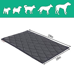 HOMBYS Chew Proof Tough Dog Crate Pad Mat 18"x29", Durable Pet Bed Mat for Teething Puppy Who Chew Their Beds, Upgraded Indestructible Training Fabric Kennel Pad for Dogs Crate Cages