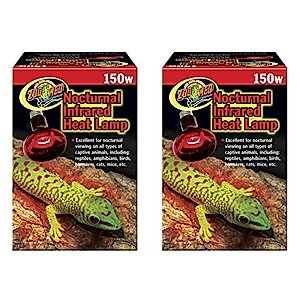 Zoo Med (2 Pack) Red Infrared Heat Lamp, 150 Watts