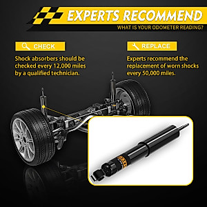 OREDY Rear Left and Right Shock Absorbers Replacement for Ford F-150 Lincoln Mark LT - 911262