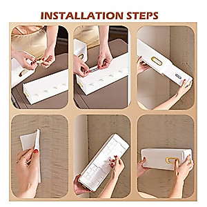 Self-Adhesive Divided Plastic Organizer - Closet Organizer System, Wall Mounted Storage Box – Plastic Storage Box for Jewelry and Other Small Stuff with Flip Open Drawers