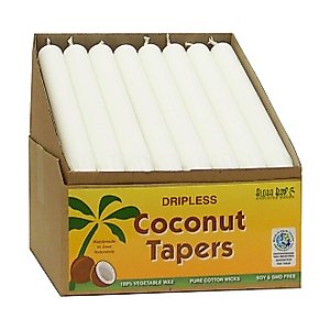 Aloha Bay Coconut Tapers - 32 Pack of 9 Tapers - White