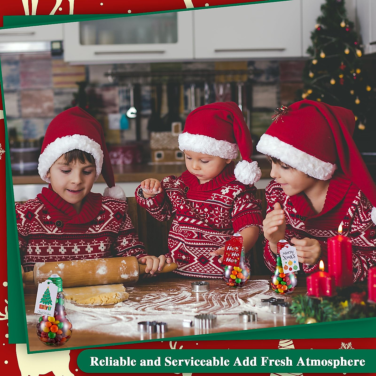 Tessco 48 Pcs Christmas Plastic Light Bulb Jars with Card and String 3.4 oz 100 ml Clear Fillable Candy Jars Lightbulb Jar Clear Plastic Bulbs Ornaments for Crafts Light Bulb Storage Container