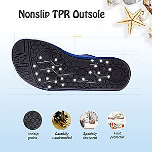 Women's Water Shoes Aqua Socks for Outdoor Beach Swim Surf Yoga Exercise Beach Swim Barefoot Sports Shoes（Royal Blue, 6.5-7.5