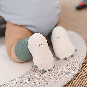 Monster Baby Boy Girl Toe Slippers Socks Shoes - Dinosaur Child Kid Slippers Babies Kids Girl's Boys Toddler Floor Socks Shoes Slipper Stay-on One Size Multicolor
