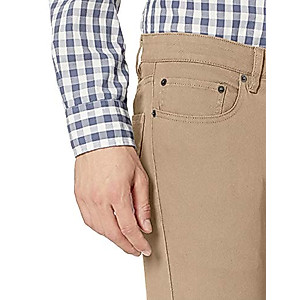 Amazon Essentials Men's Skinny-Fit 5-Pocket Stretch Twill Pant, Khaki Brown, 32W x 30L