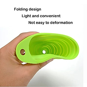 Set of 4 Silicone Collapsible Kitchen Funnel - X-Small to Large Sizes for Easy Liquid Transfer Food Grade Silicone Collapsible Gadgets (Multicolor)