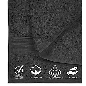 Softolle 100% Cotton Luxury Bath Sheets - 600 GSM Cotton Towels for Bathroom - Set of 2 Bath Sheets - Eco-Friendly, Super Soft, Highly Absorbent - Oeko-Tex Certified - 35" x 70" Inches (Grey)