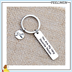 FEELMEM Friendship Jewelry You Are My Very Favorite Person Keychain Valentine's Day Gift Lover Gift Bestie Gift (You Are-ky)