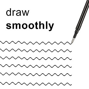 24 Pieces Gel Ink Refills Erasable Gel Refills for Erasable Gel Ink Pens, Fine Point 0.7 mm (Black)