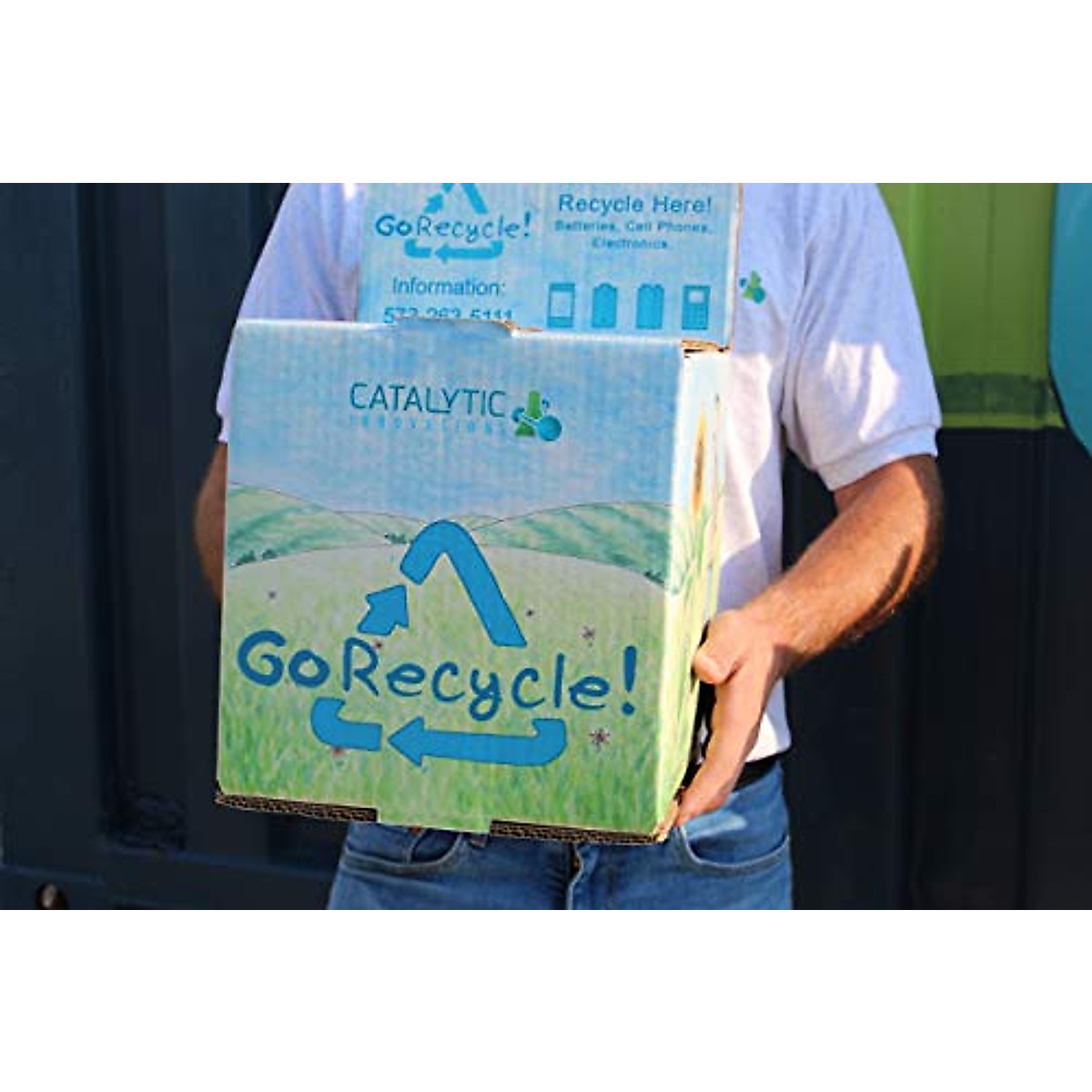 GoRecycle Large Battery Recycling Box - 50lbs Max. - Pre-Paid Return Shipping