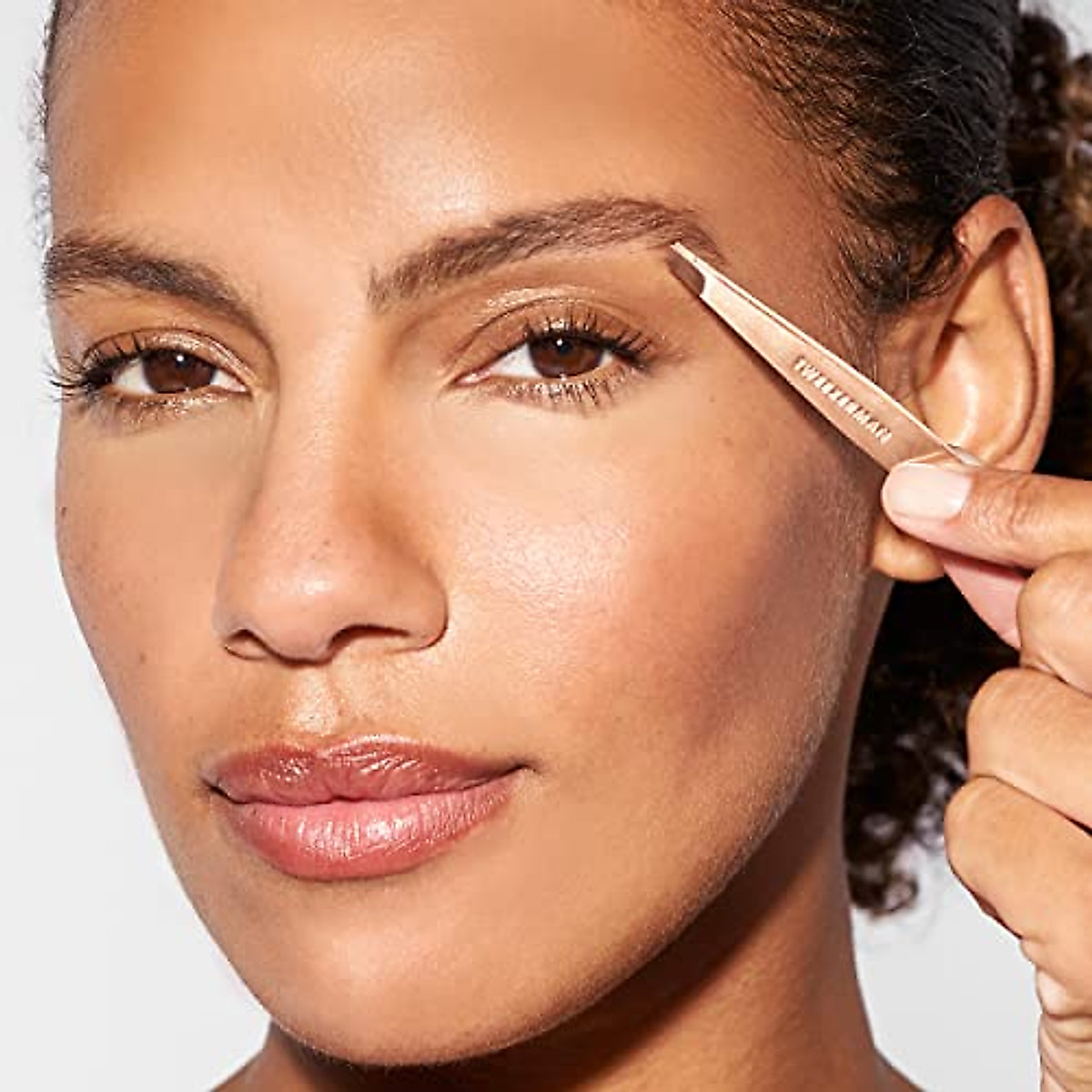 Tweezerman Rose Gold Petite Point and Slant Tweezer Set with Travel Case